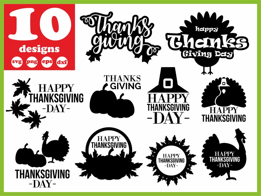 Thanksgiving Svg File Autumn Vector Turkey Decal for Cricut Pumpkin ...