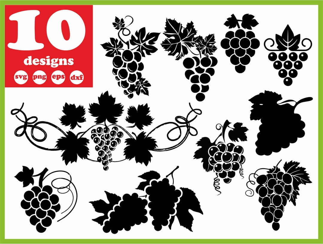 Trauben Svg Datei Wein digitaler Wein Download Weinberg Kontur Obst ...