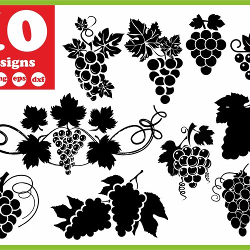GRAPEVINE SVG Digital Download Vector File Grape Leaves - Etsy