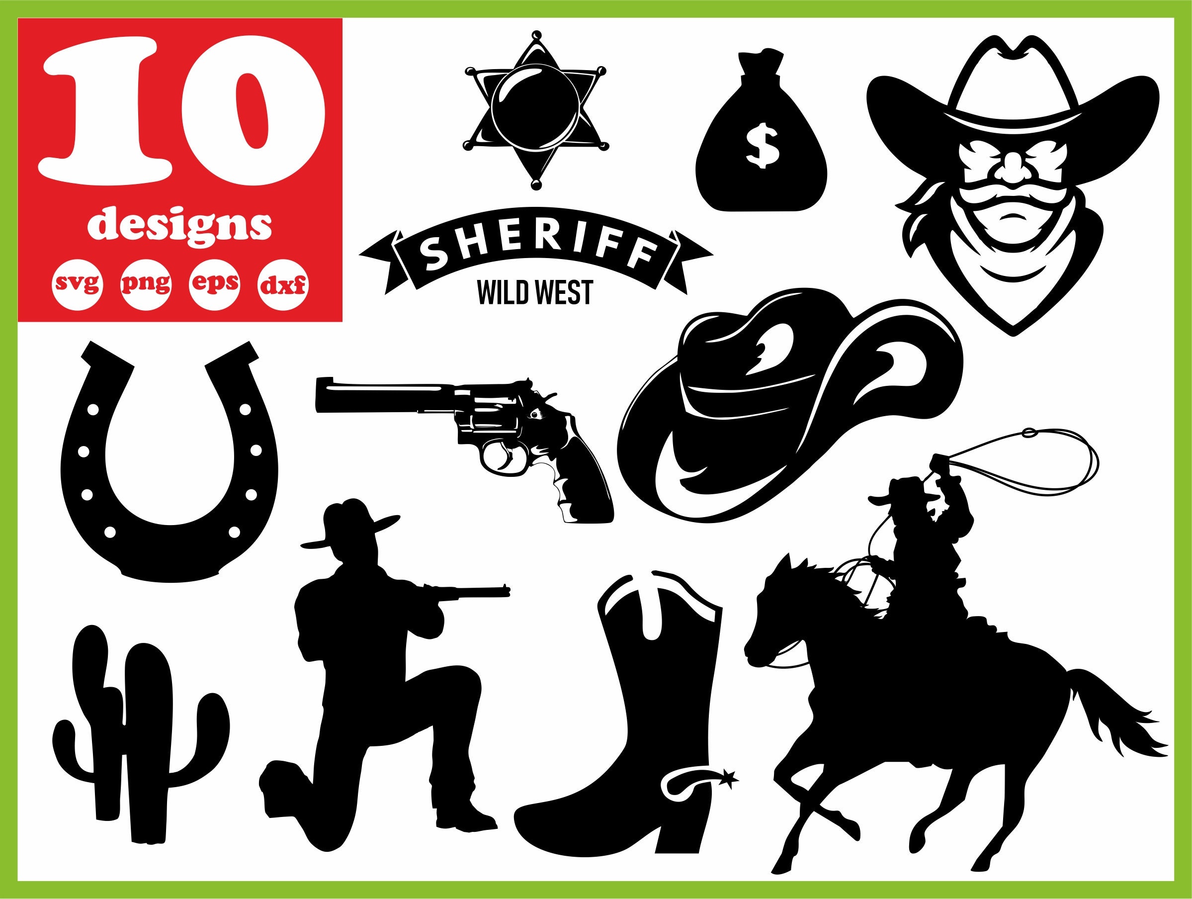 Western Svg File Cowboy Digital Horseshoe Download Silhouette - Etsy