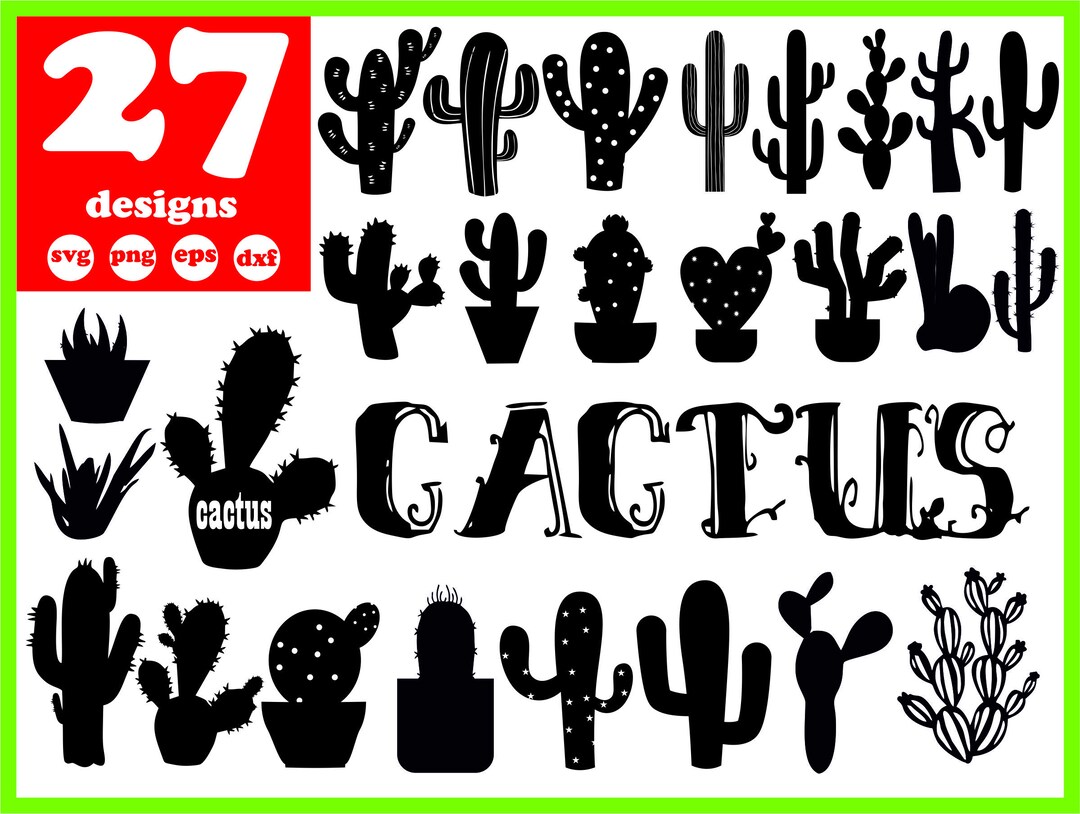 Cactus Svg File, Cactus Vector, Cactus Bundle Cactus Digital Cactus ...