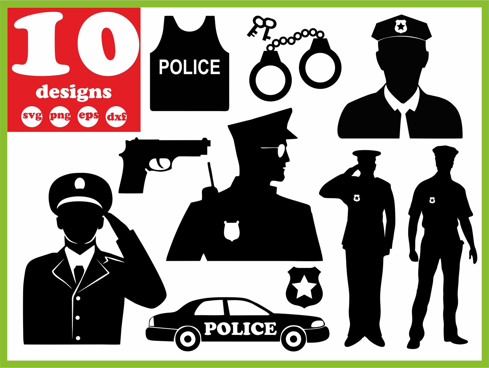 Police Svg File Police Pistol Digital Download Police | Etsy