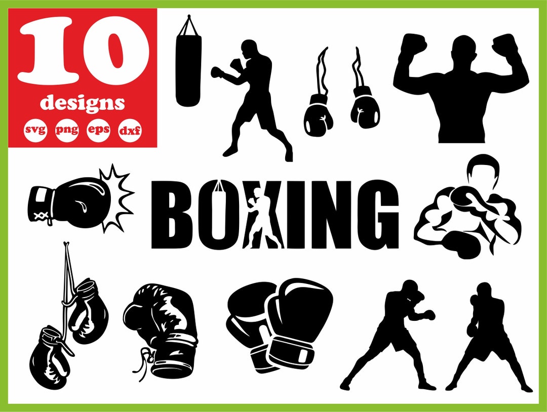 Boxing Svg File Boxing Gloves Digital Download Silhouette Vector Decal ...