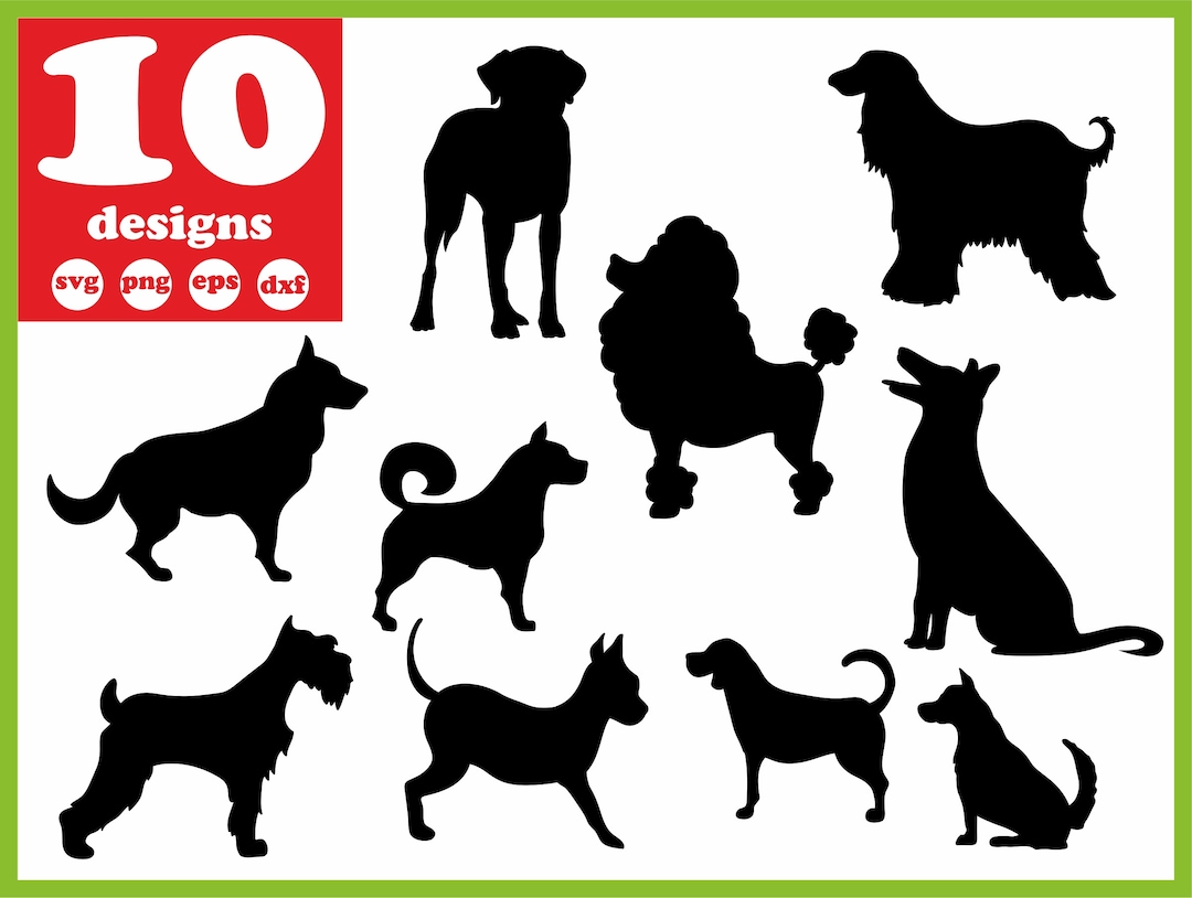 Dog Svg File Puppy Digital Download Silhouette Vector Decal for Cricut ...