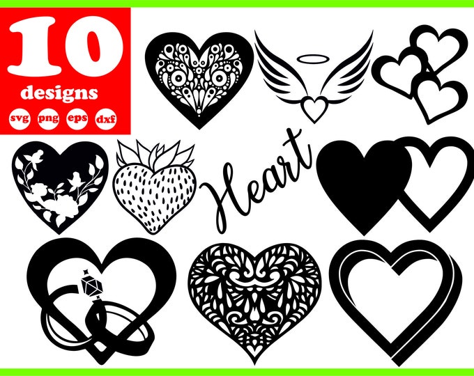 Heart Svg File Heart Vector Heart Decal Heart for Cricut | Etsy