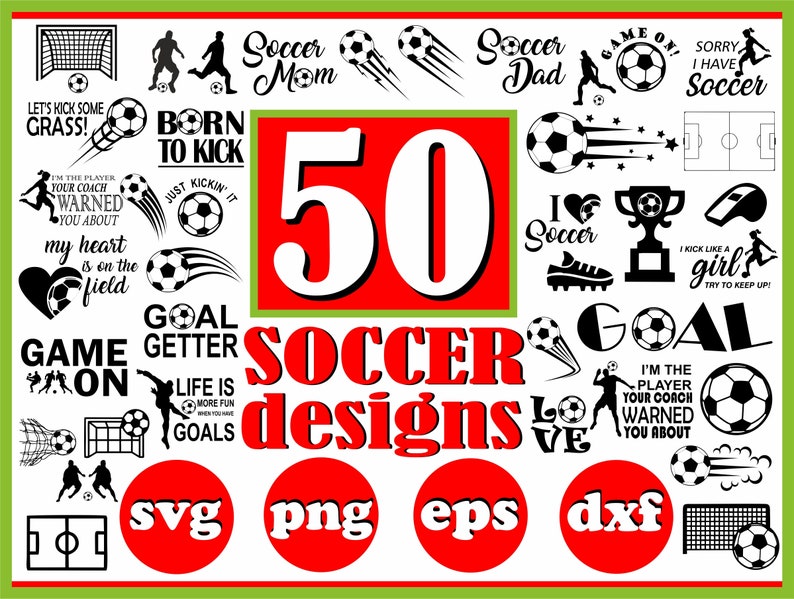 Soccer Svg Files for Cricut Soccer Ball Svg Soccer Clipart | Etsy