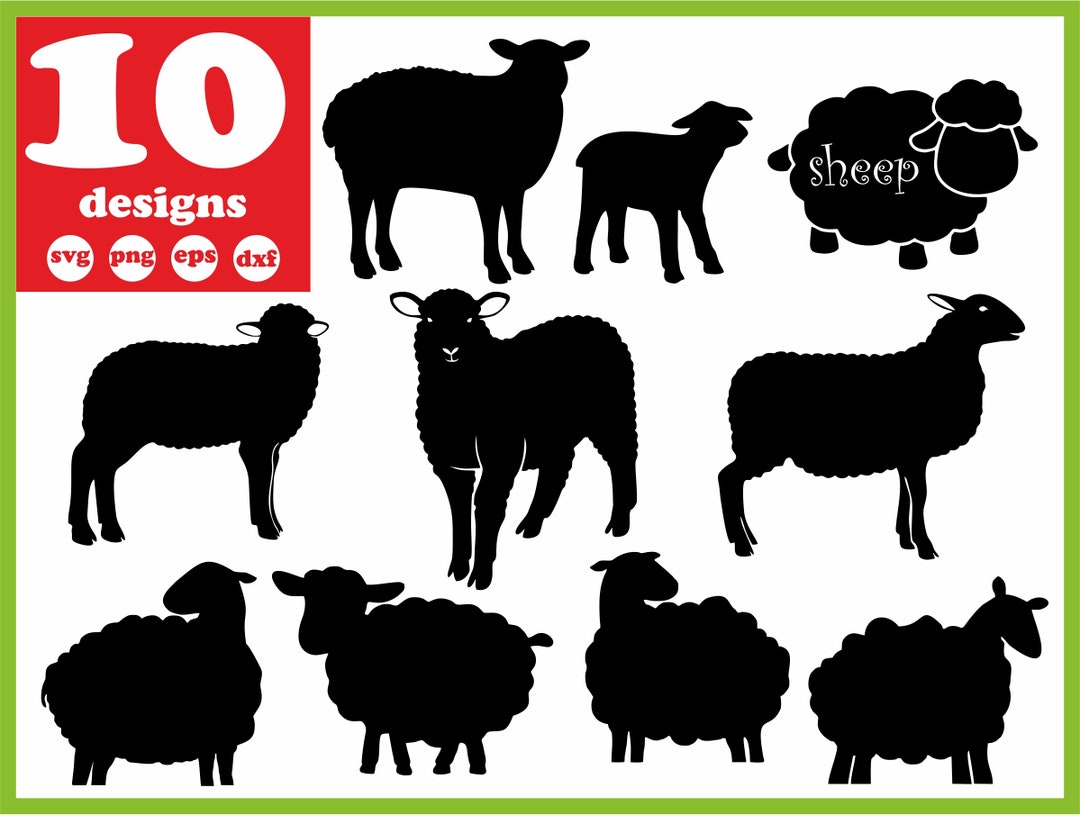Sheep Svg File Digital Download Silhouette Vector Decal for Cricut ...