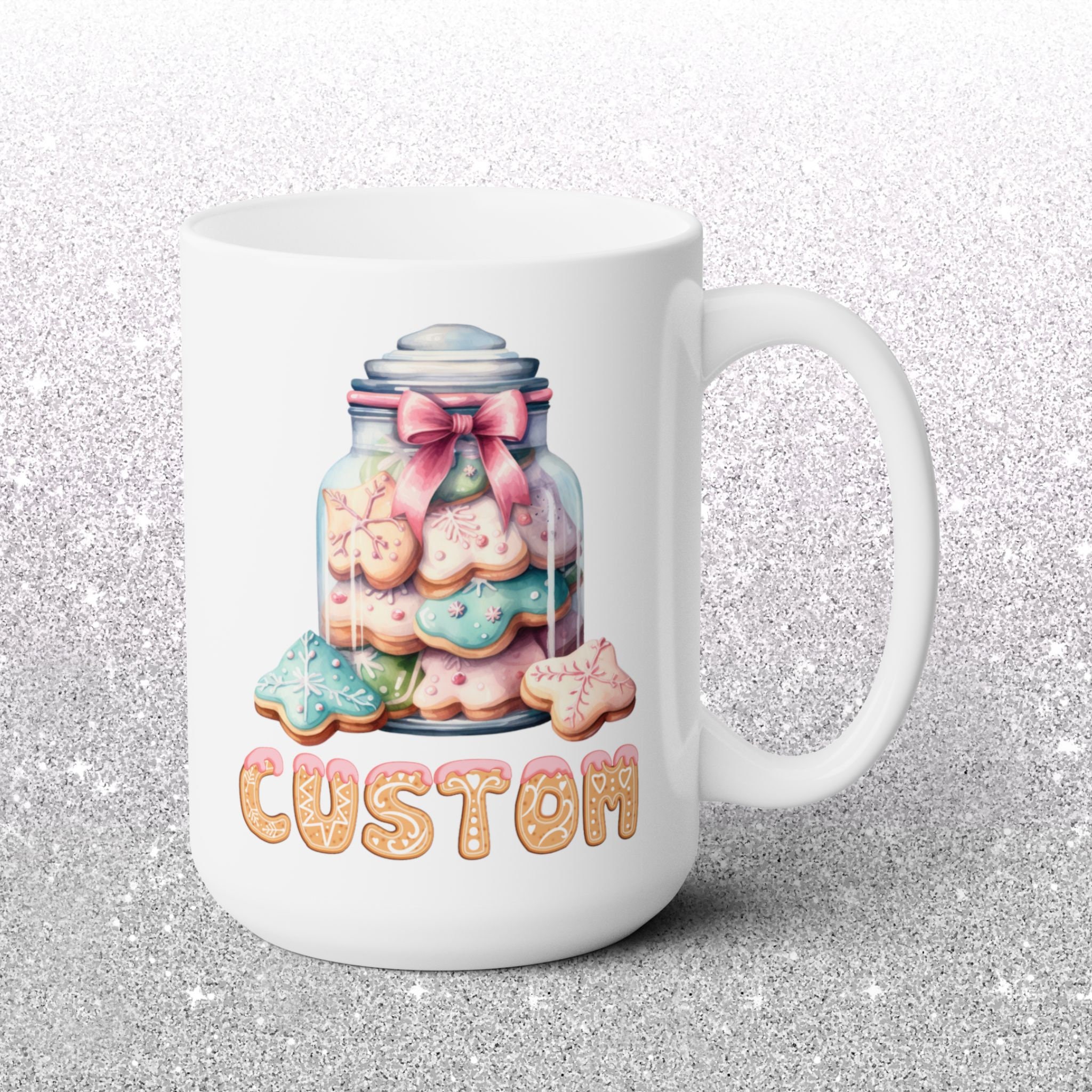 Pastel Pink Coquette Cookie Jar Custom Personalized Gingerbread Cookie ...