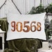Custom Zip Code Outdoor Pillow, House Number Outdoor Decor ...