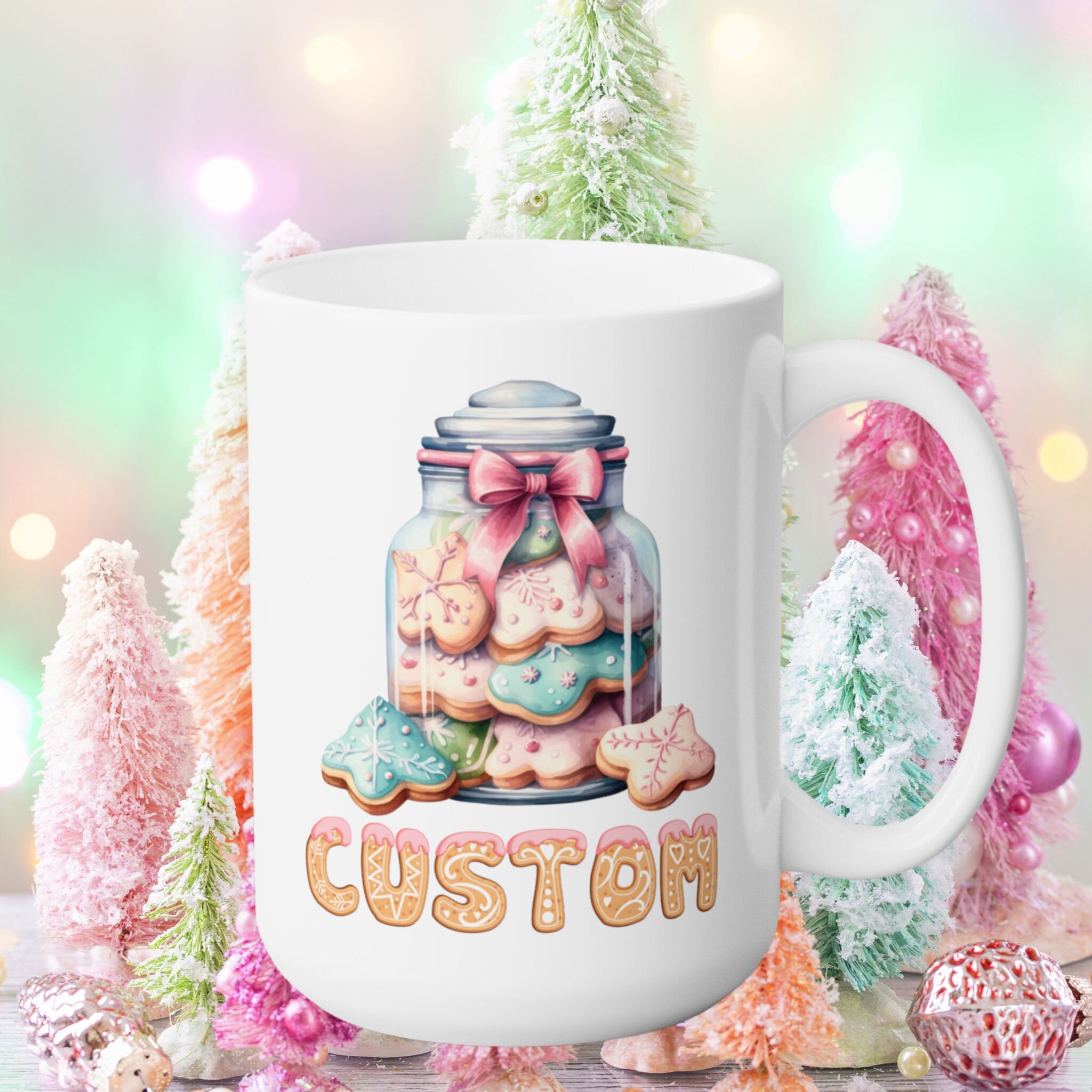 Pastel Pink Coquette Cookie Jar Custom Personalized Gingerbread Cookie ...