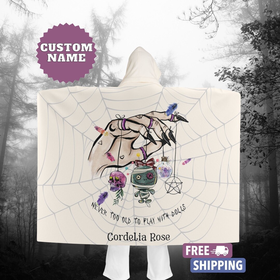 Custom Voodoo Doll Hooded Blanket, Personalized Hoodie Blanket, Gift ...