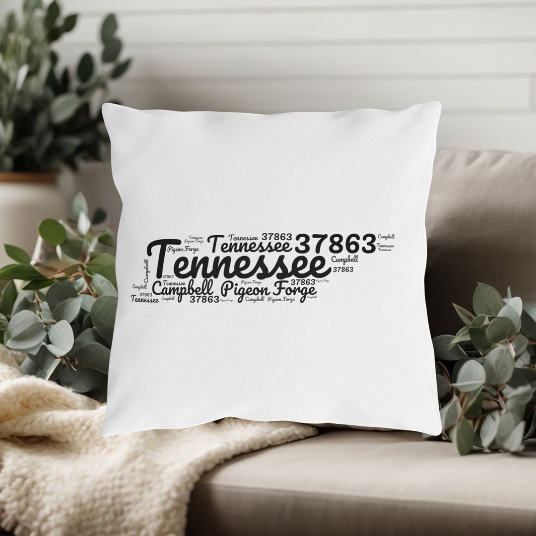 Custom Personalized Tennessee Home State Pillow Name Zip Code City ...