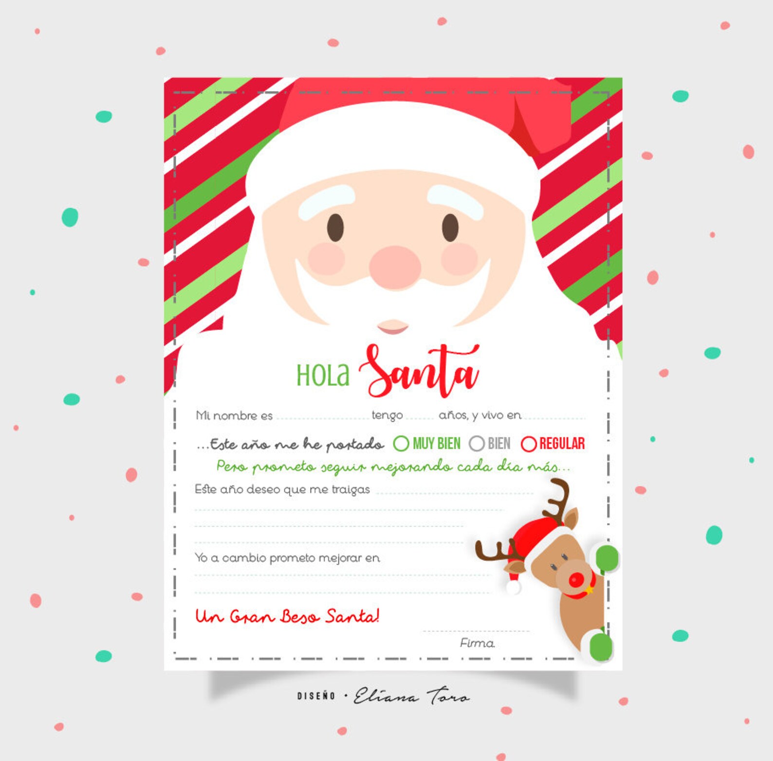 Carta de navidad para Santa Merry christmas letter - Etsy España