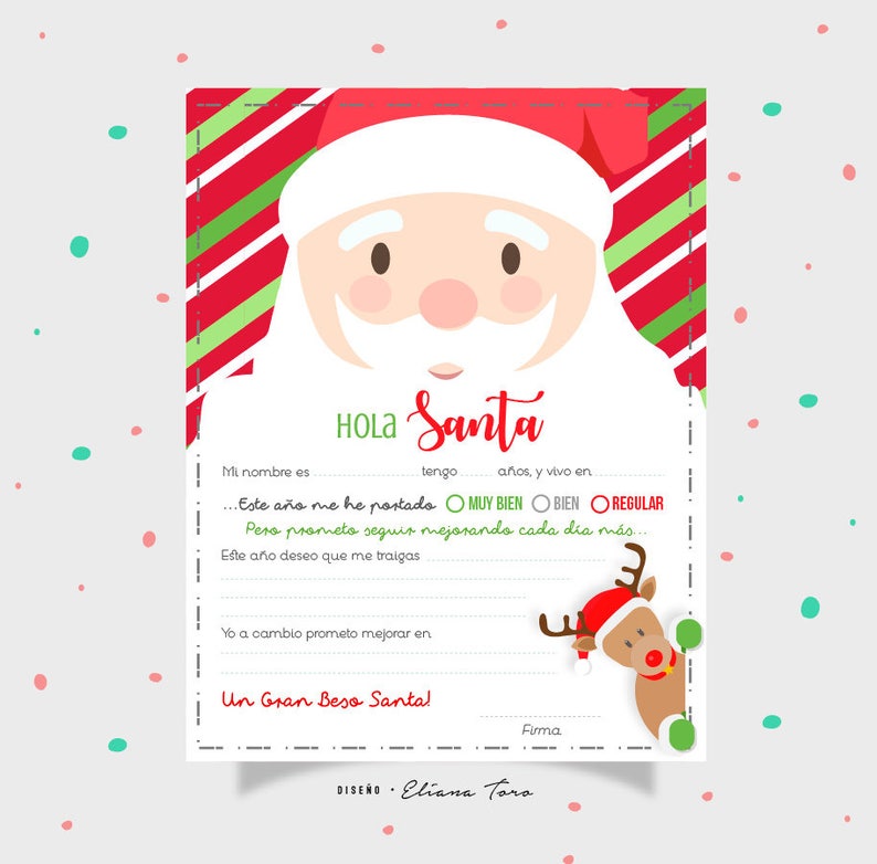 Carta de navidad para Santa Merry christmas letter - Etsy España