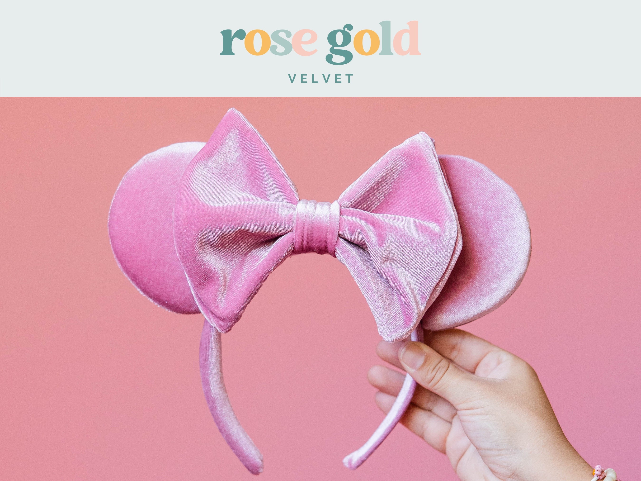 Rose Gold Disney Ears, Rose Gold Velvet Ears, Disney Ears, Minnie Mouse ...
