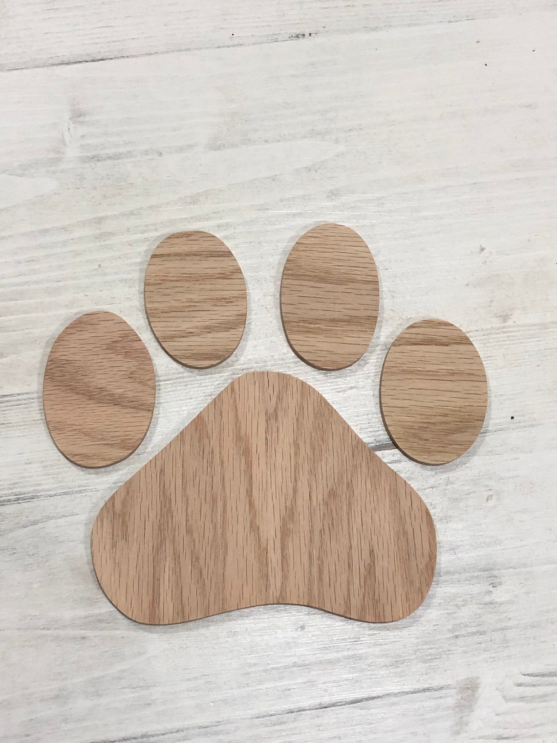 Wood Paw Print Paw Print Decor Unfinished Paw Print Paw - Etsy