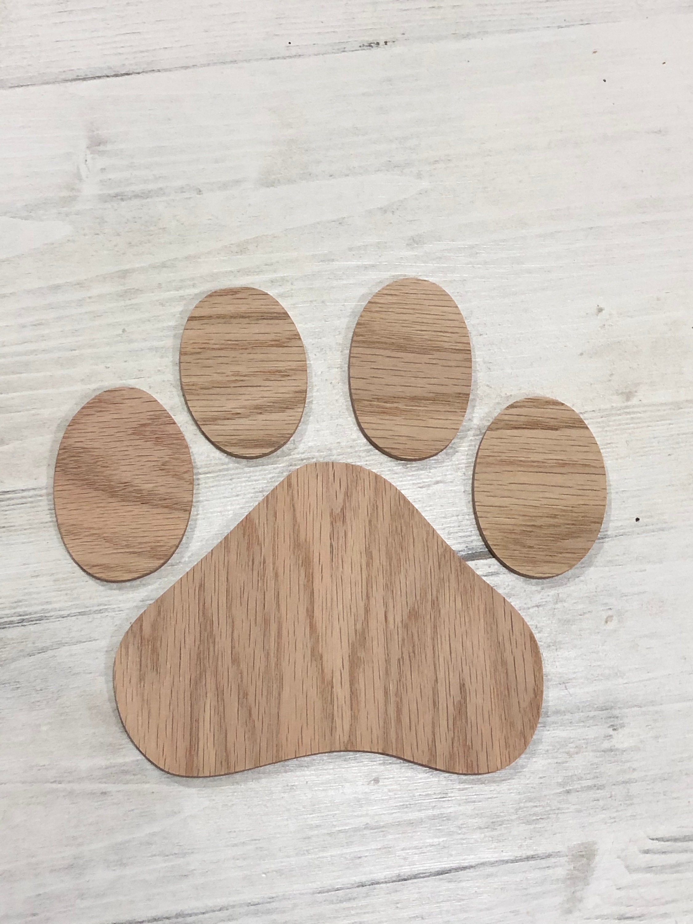 Wood Paw Print, Paw Print Decor, Unfinished Paw Print, Paw Print Cut ...