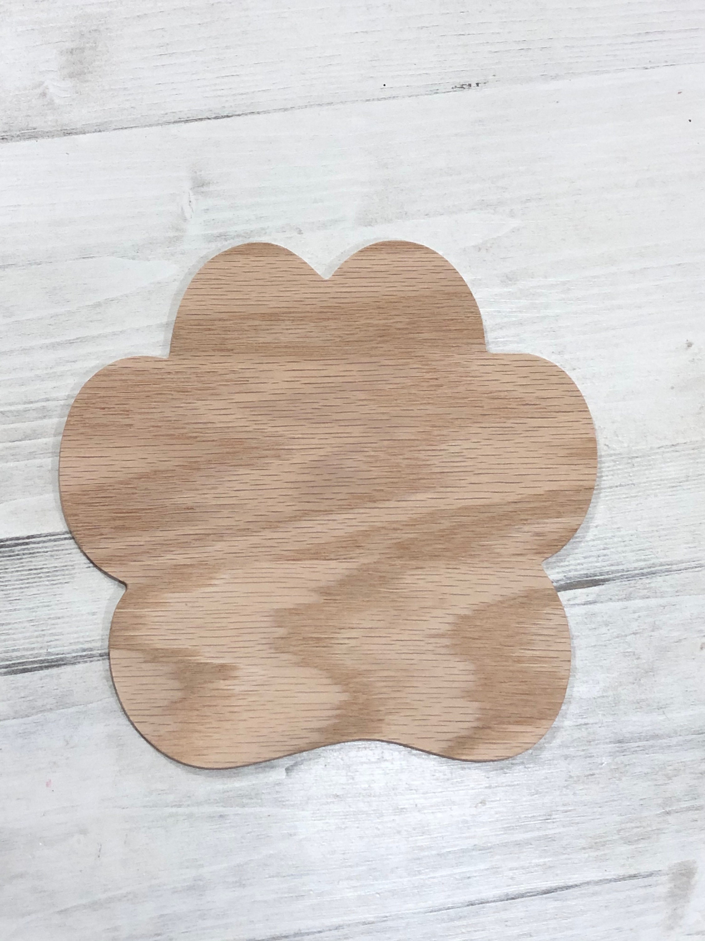 Wood Paw Print Paw Print Decor Unfinished Paw Print Paw - Etsy