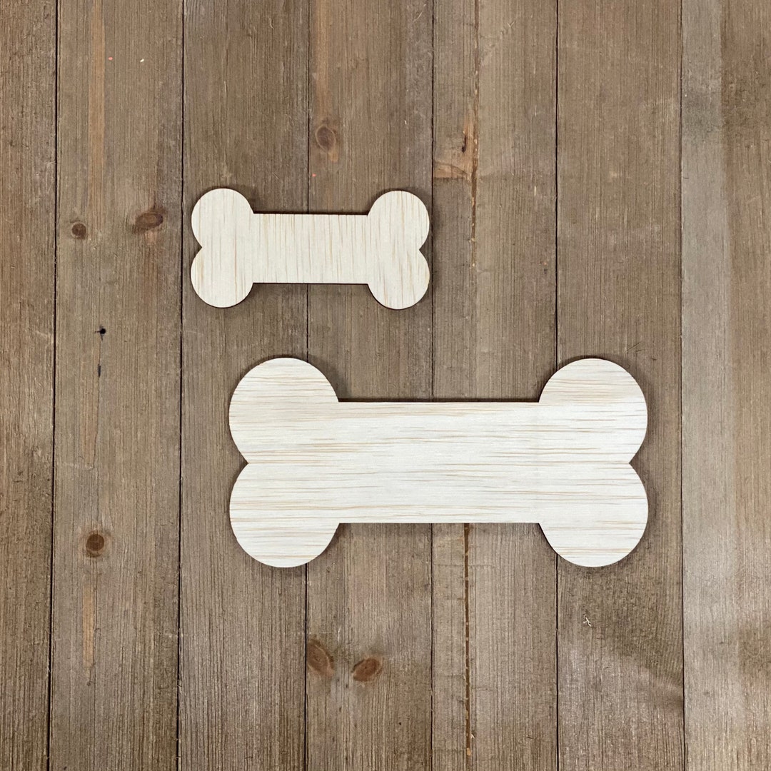 Dog Bone Wood Blank, Dog Bone, Wood Cut Out, Unfinished Dog Bone, Wood ...