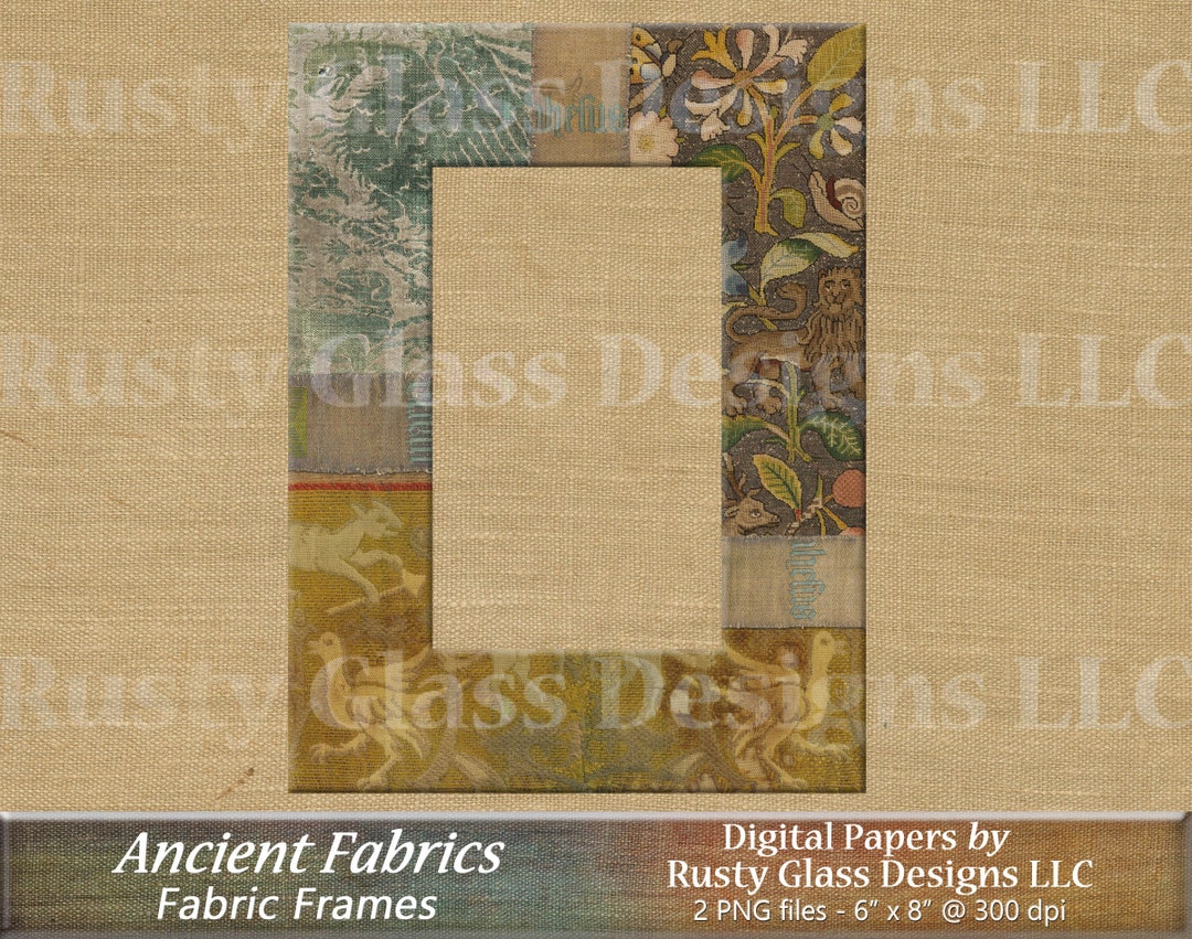 Ancient Fabrics Frame / Digital Frame / Printable Frame / Digital ...