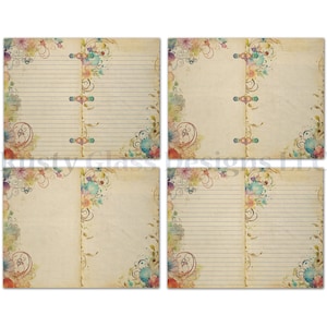 Colorful Ornamental Border Junk Journal Pages, Printable Journal Pages ...