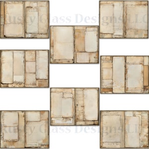 Ledger Stacks Junk Journal Pages, Printable Journal Pages, Neutral ...