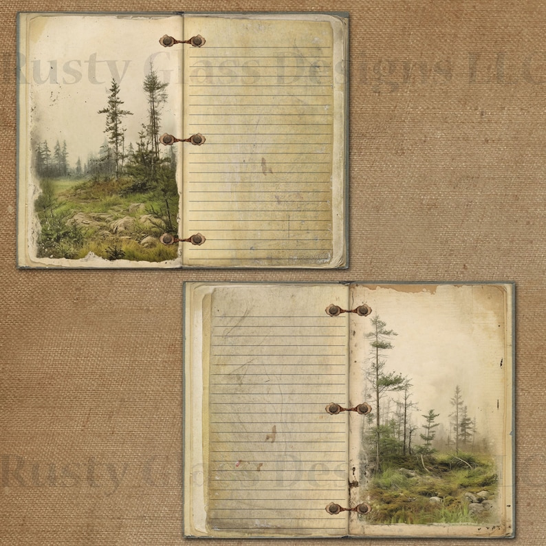 Lost Worlds Old Growth Forest Junk Journal Pages Printable Journal ...