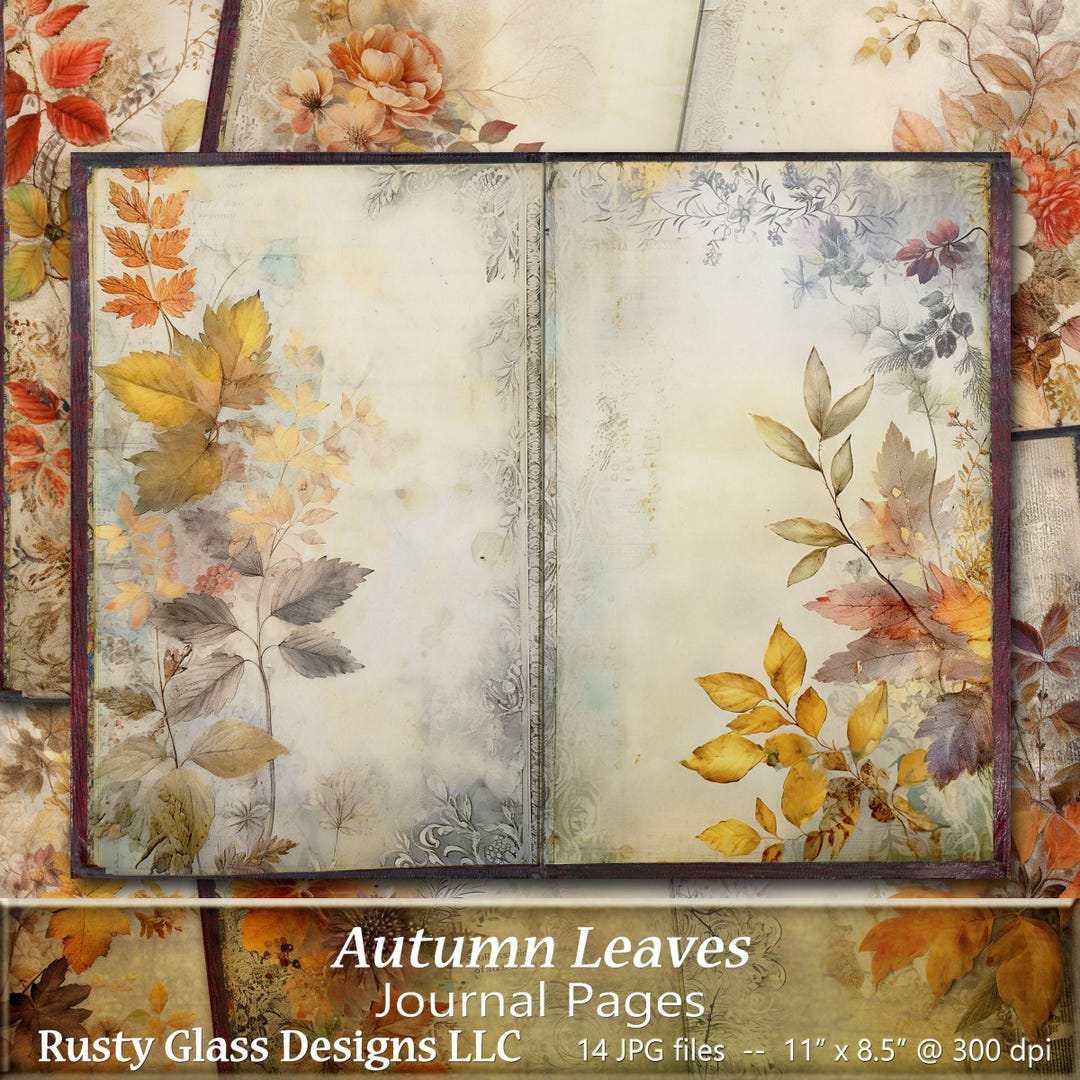 Autumn Leaves Junk Journal Pages Printable Journal, Fall Journal ...
