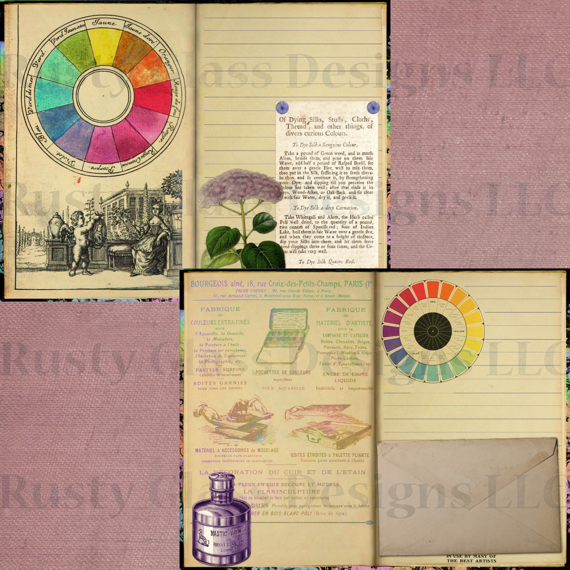 Digital Journal Pages, "art & Color" / Digital Papers / Junk Journal ...