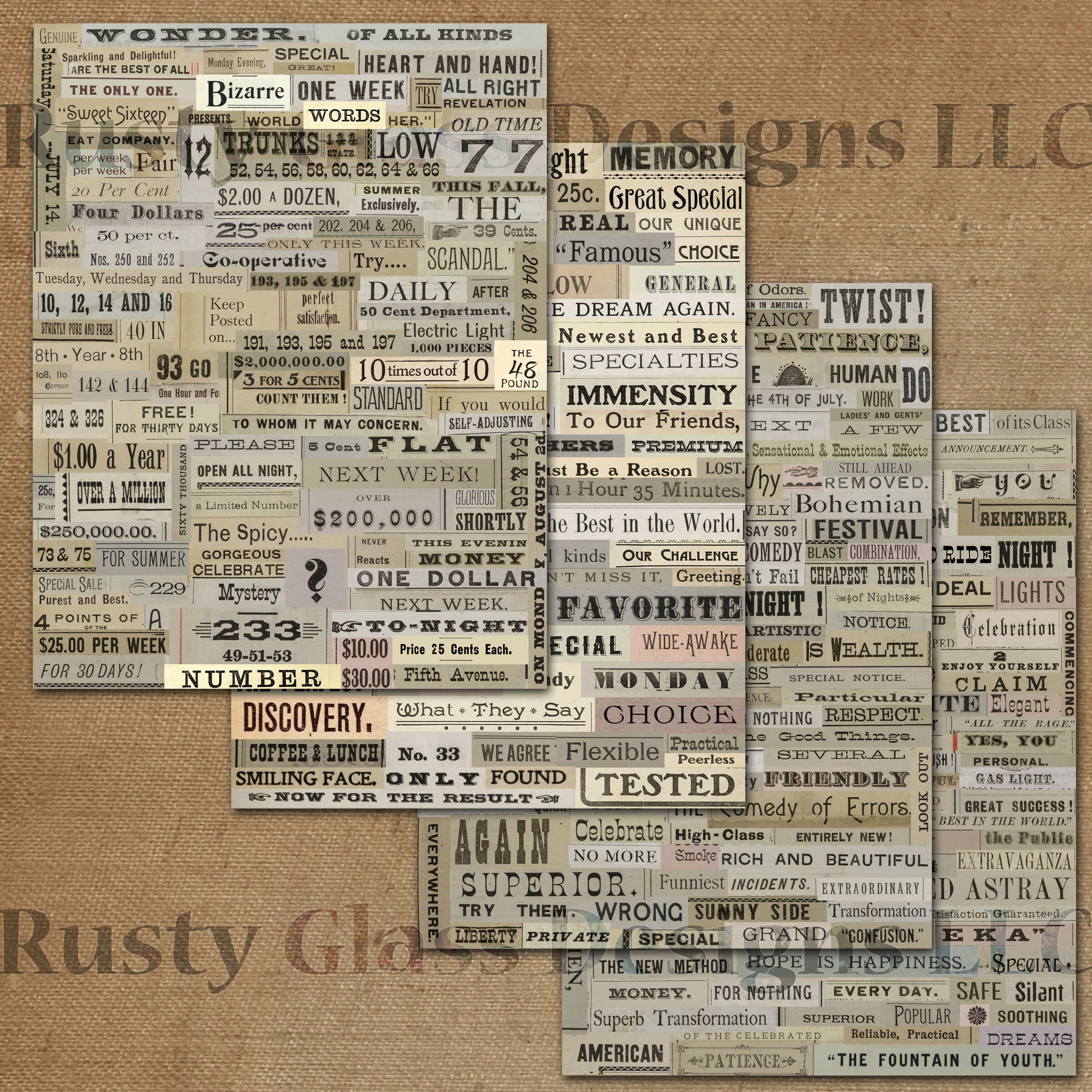 Printable Digital Papers, Printable Words, Random Words, Background ...