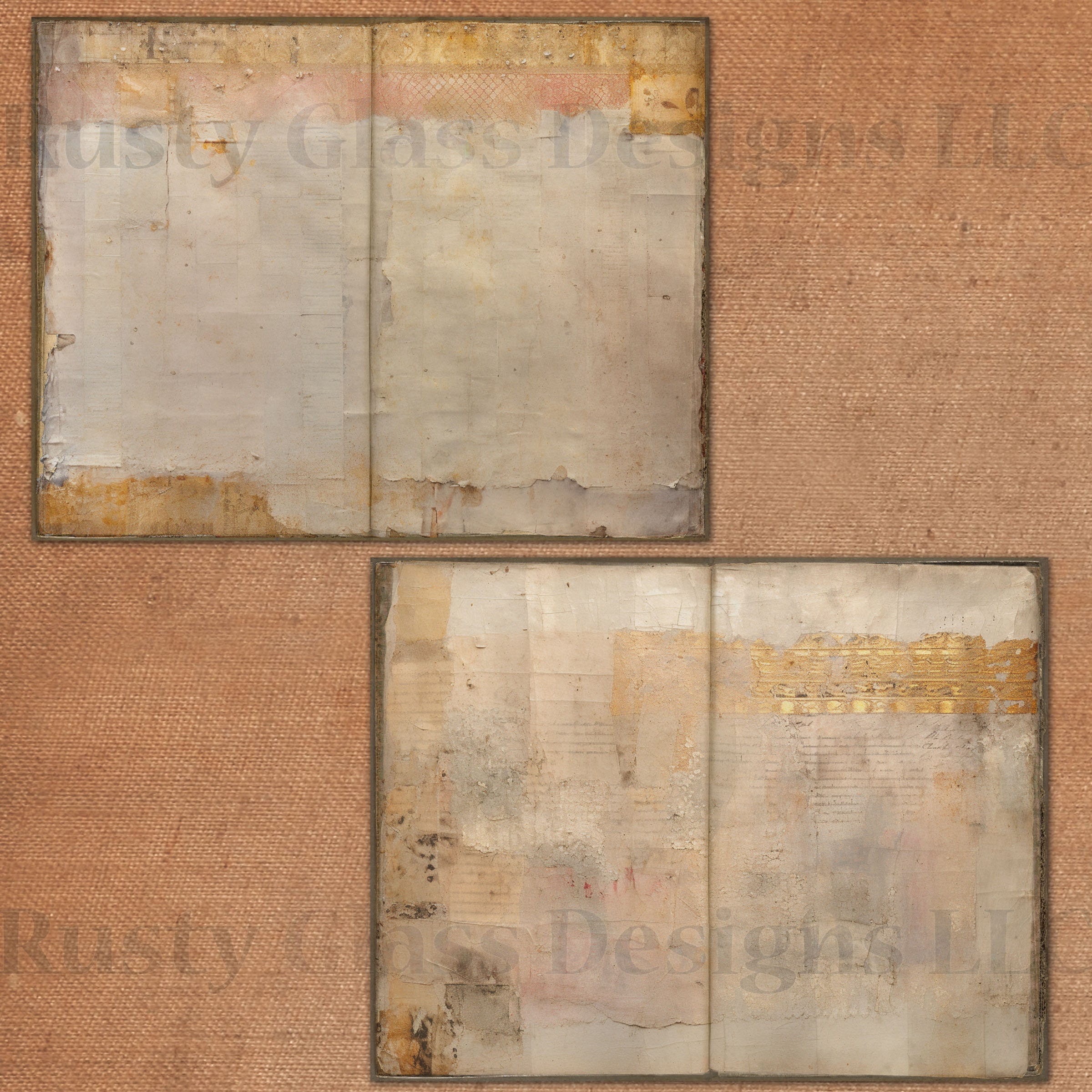 Plain Collage Journal Pages, White Beige Neutral Junk Journal Paper ...