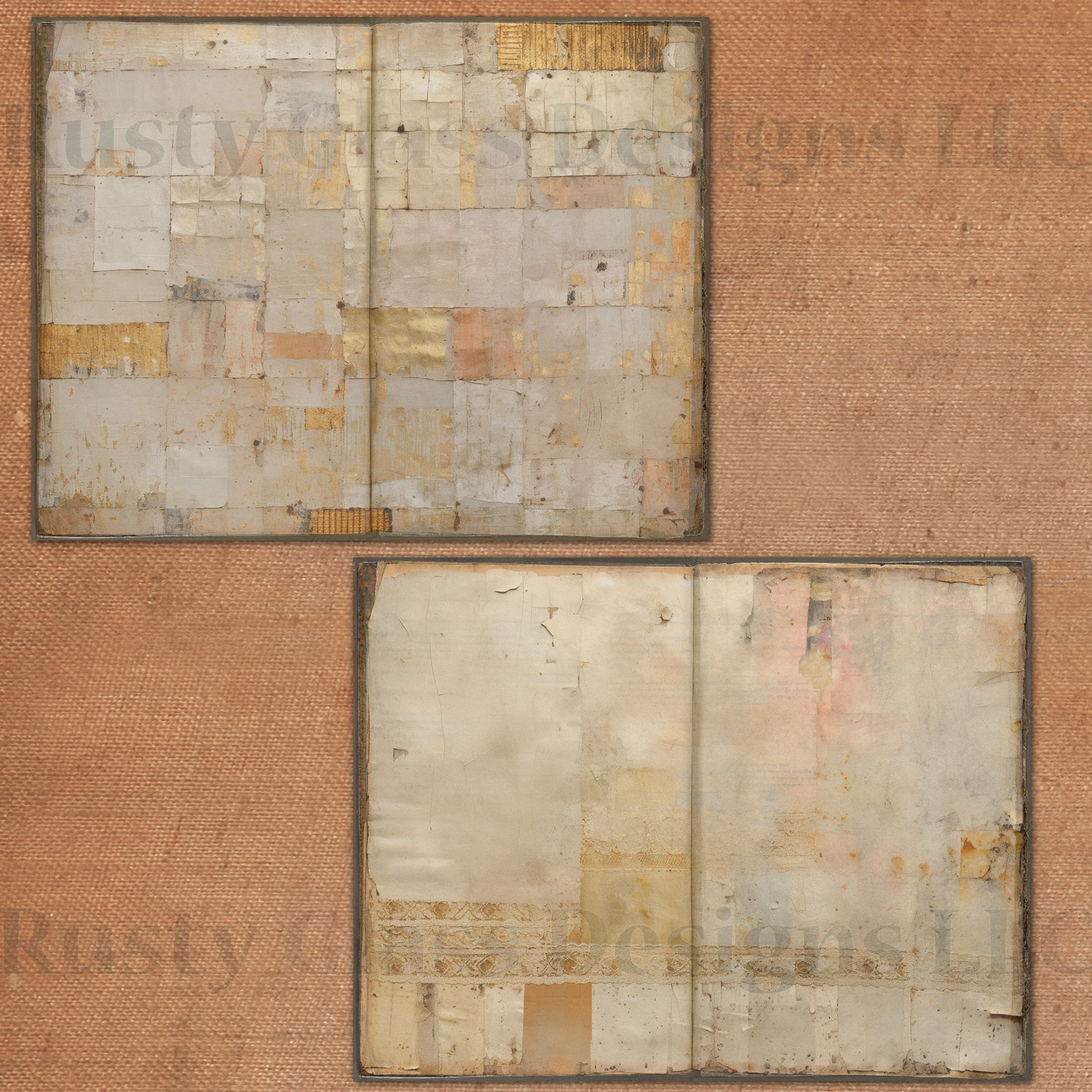 Plain Collage Journal Pages, White Beige Neutral Junk Journal Paper ...