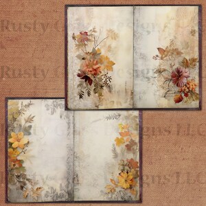 Autumn Leaves Junk Journal Pages Printable Journal, Fall Journal ...