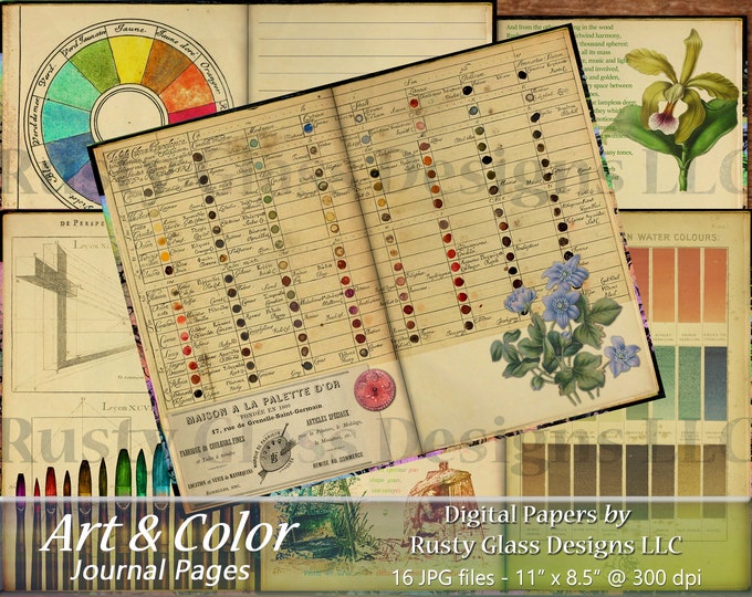 Digital Journal Pages art & Color / Digital - Etsy