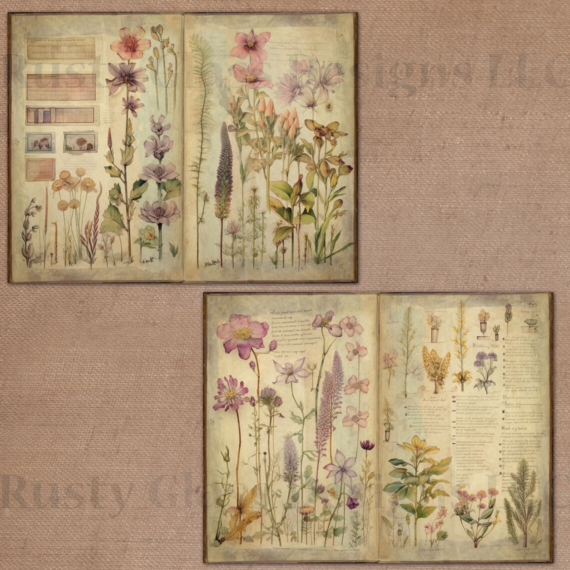 Botanical Garden Journal Pages / Printable Junk Journal / Botanist ...