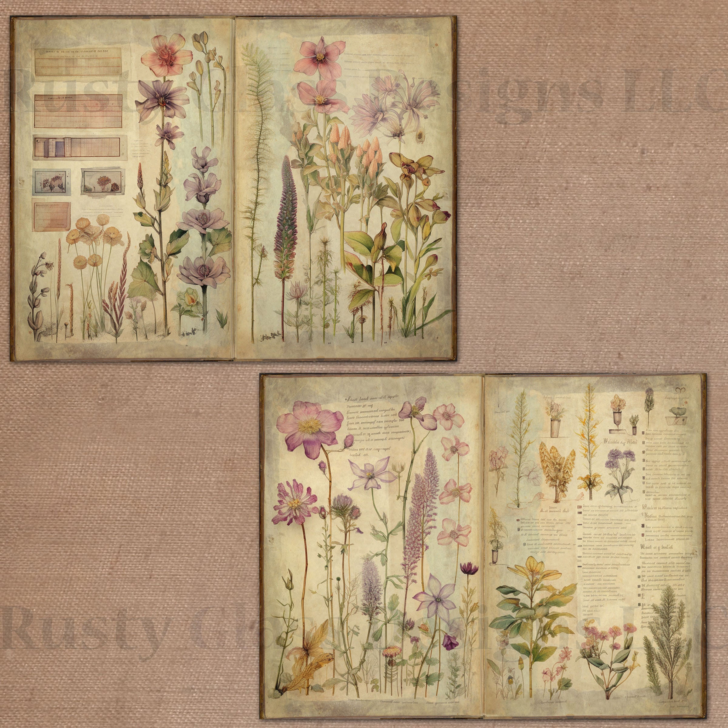 Botanical Garden Journal Pages / Printable Junk Journal / Botanist ...