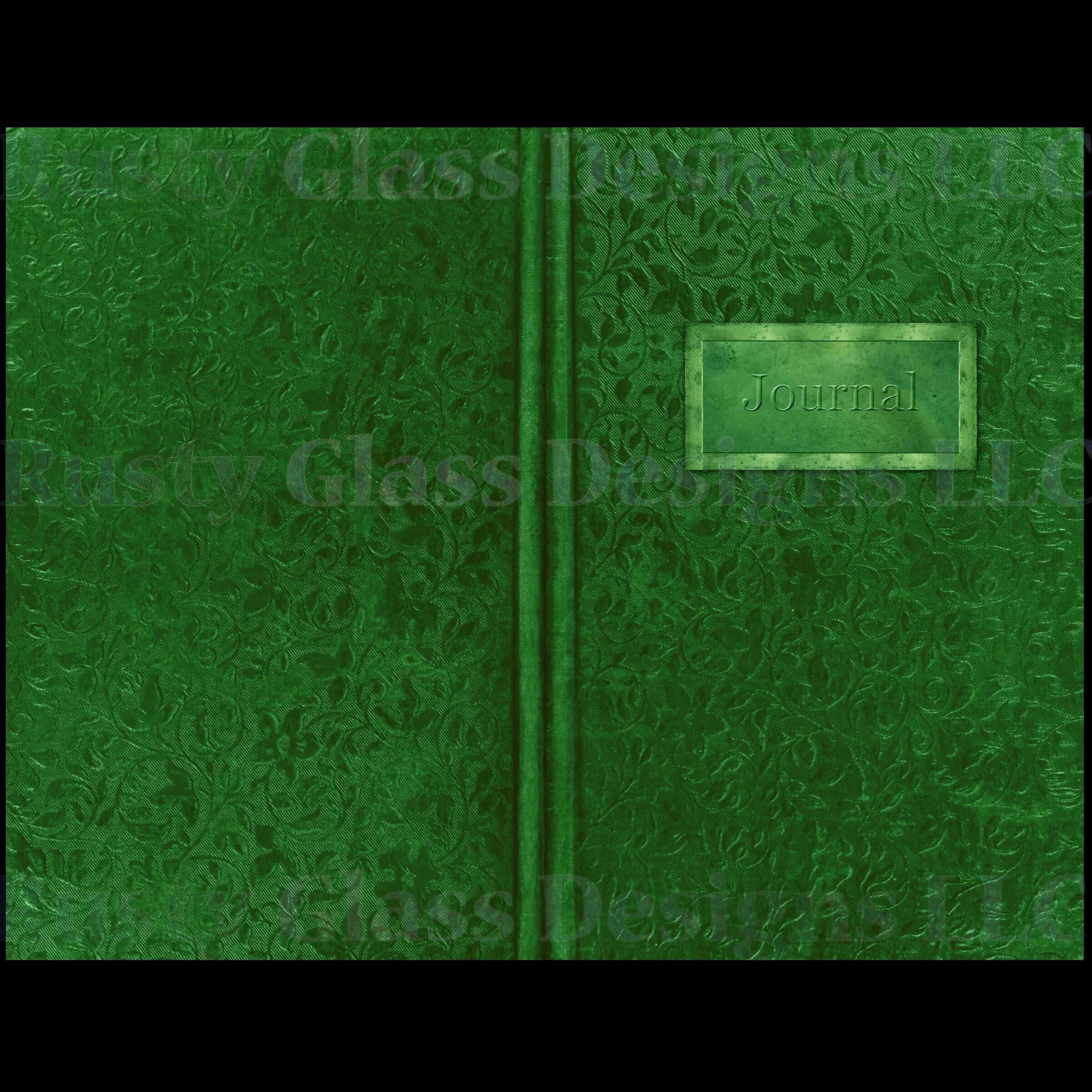 Digital Journal Covers embossed Green / Printable - Etsy