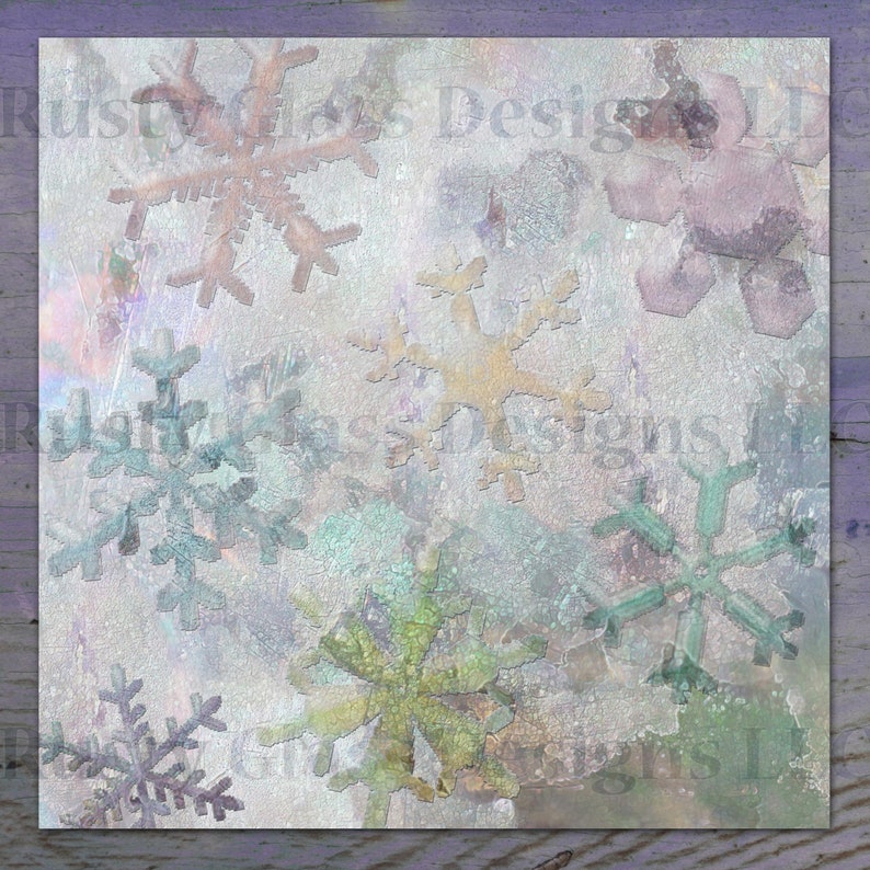 Digital Backgrounds, snowflake Grunge / Digital Papers / Printable ...