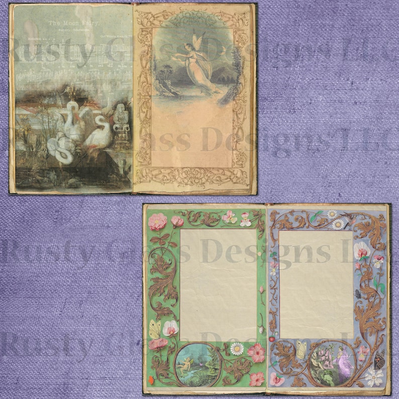Junk Journal Pages fairies Dragons & Mermaids 1 - Etsy