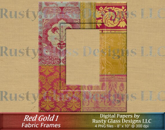 Colorful Fabric Photo Frame / Printable Frame / Digital Photo | Etsy