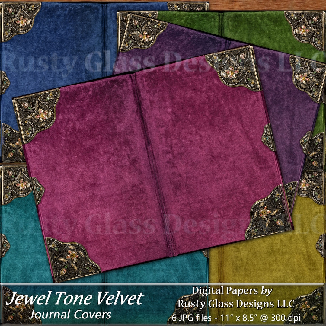 Jewel Tone Velvet Printable Journal Covers, Antique Journal Covers ...
