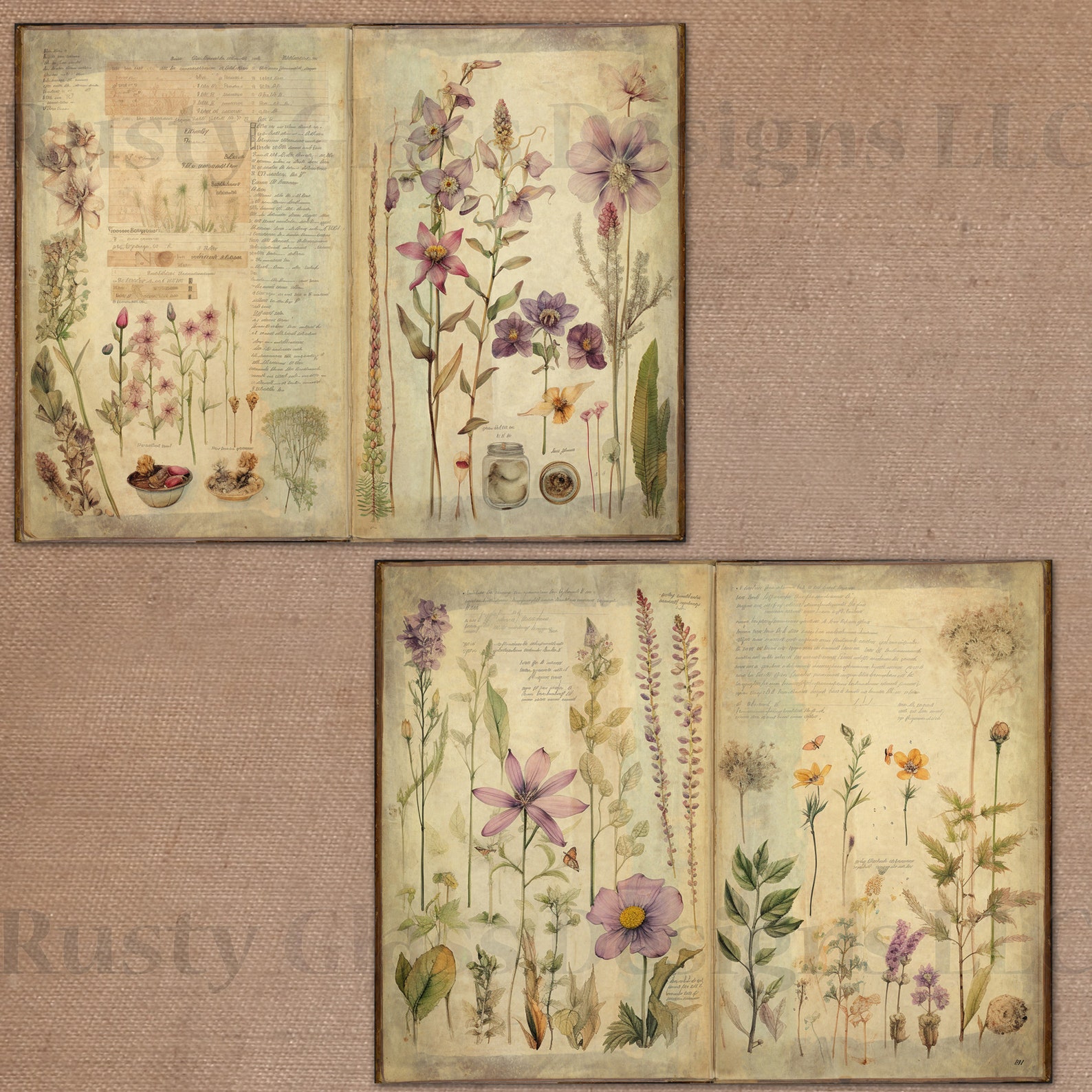 Botanical Garden Journal Pages / Printable Junk Journal / Botanist ...