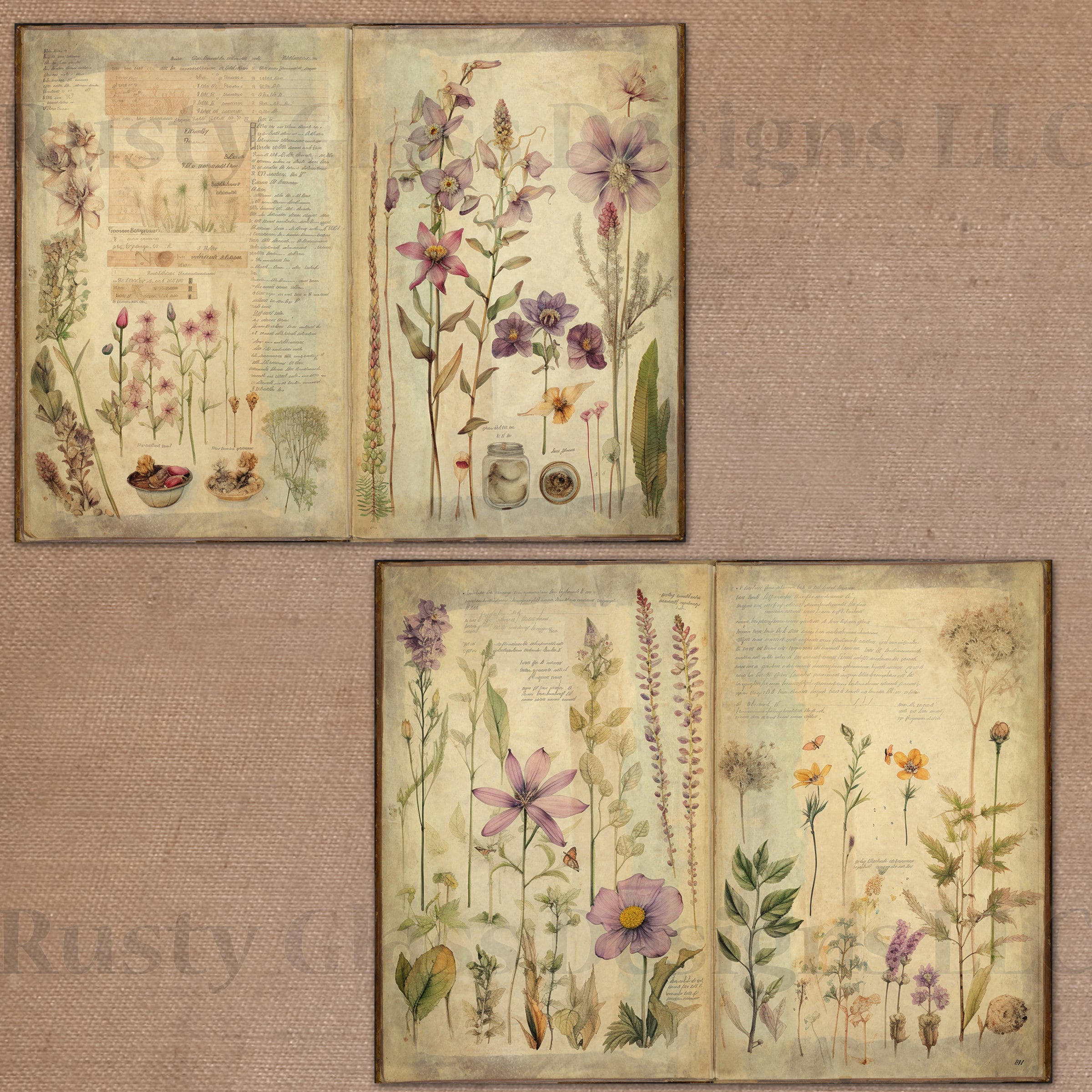 Botanical Garden Journal Pages / Printable Junk Journal / Botanist ...