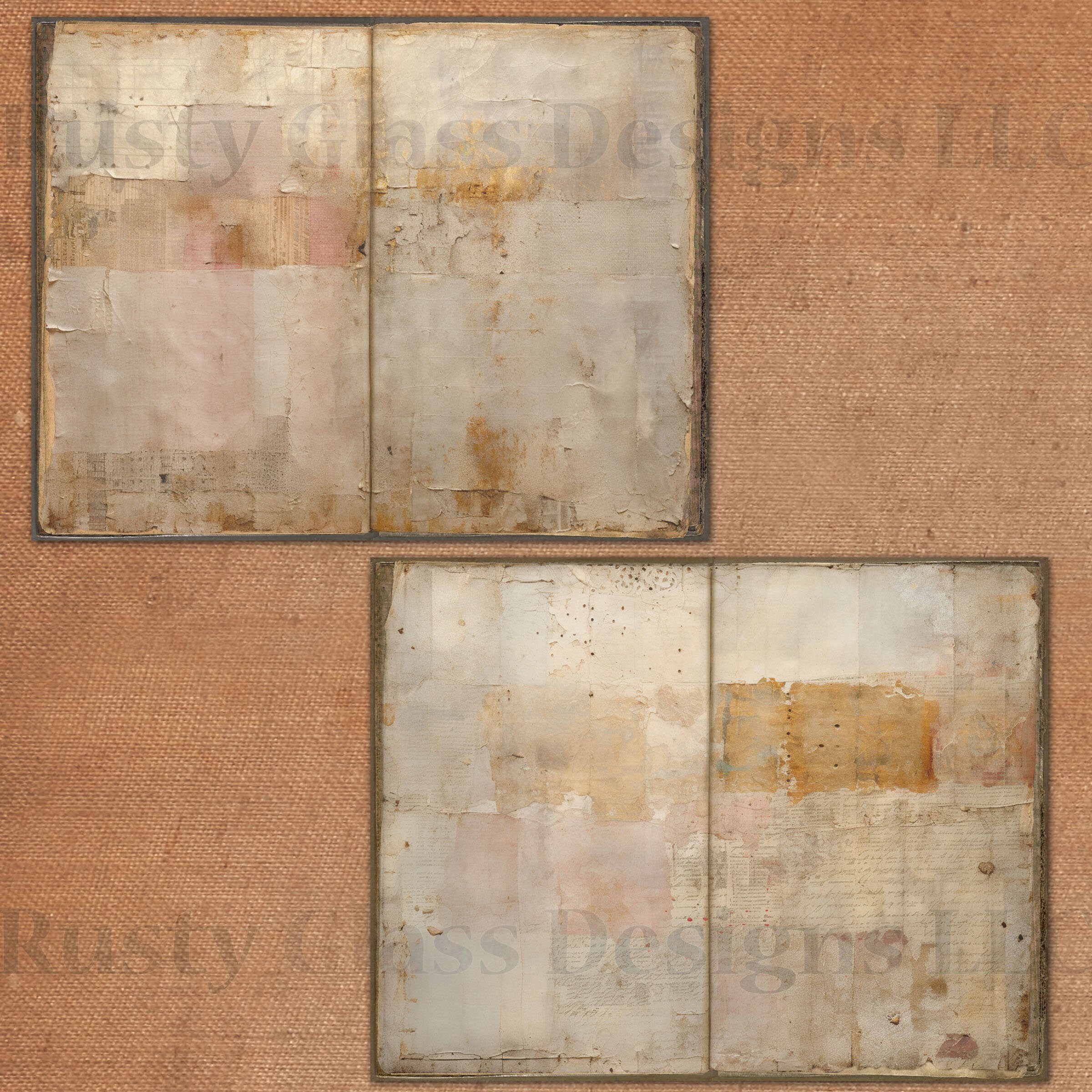 Plain Collage Journal Pages, White Beige Neutral Junk Journal Paper ...
