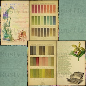 Digital Journal Pages, "art & Color" / Digital Papers / Junk Journal ...