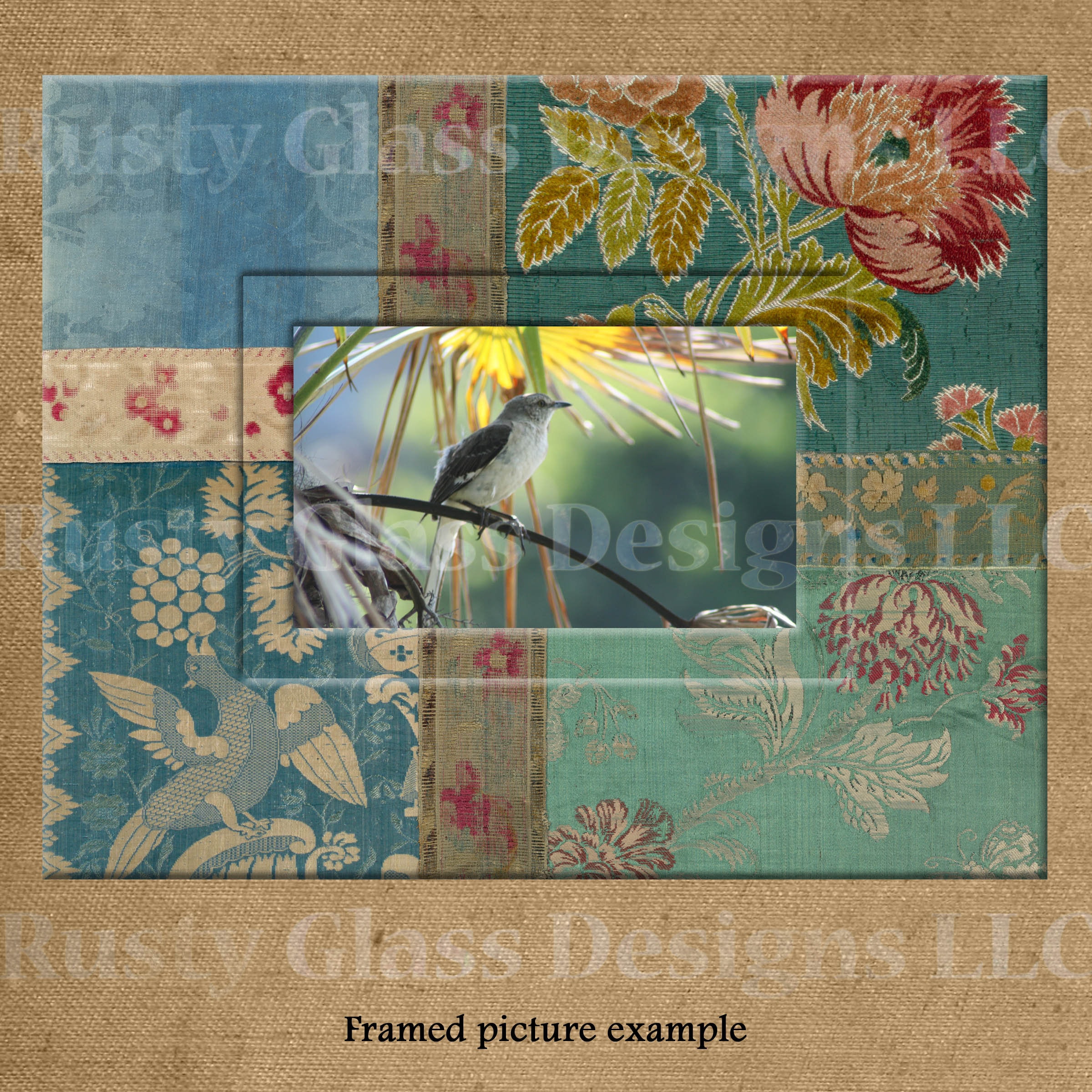 Blue Frames / Floral Frames / Printable Frame / Digital Picture Frame ...