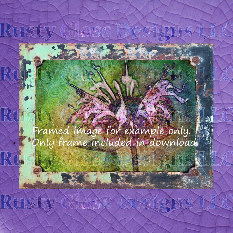 Digital Frames Set, "rusty Grate," 2 High-resolution PNG Files ...