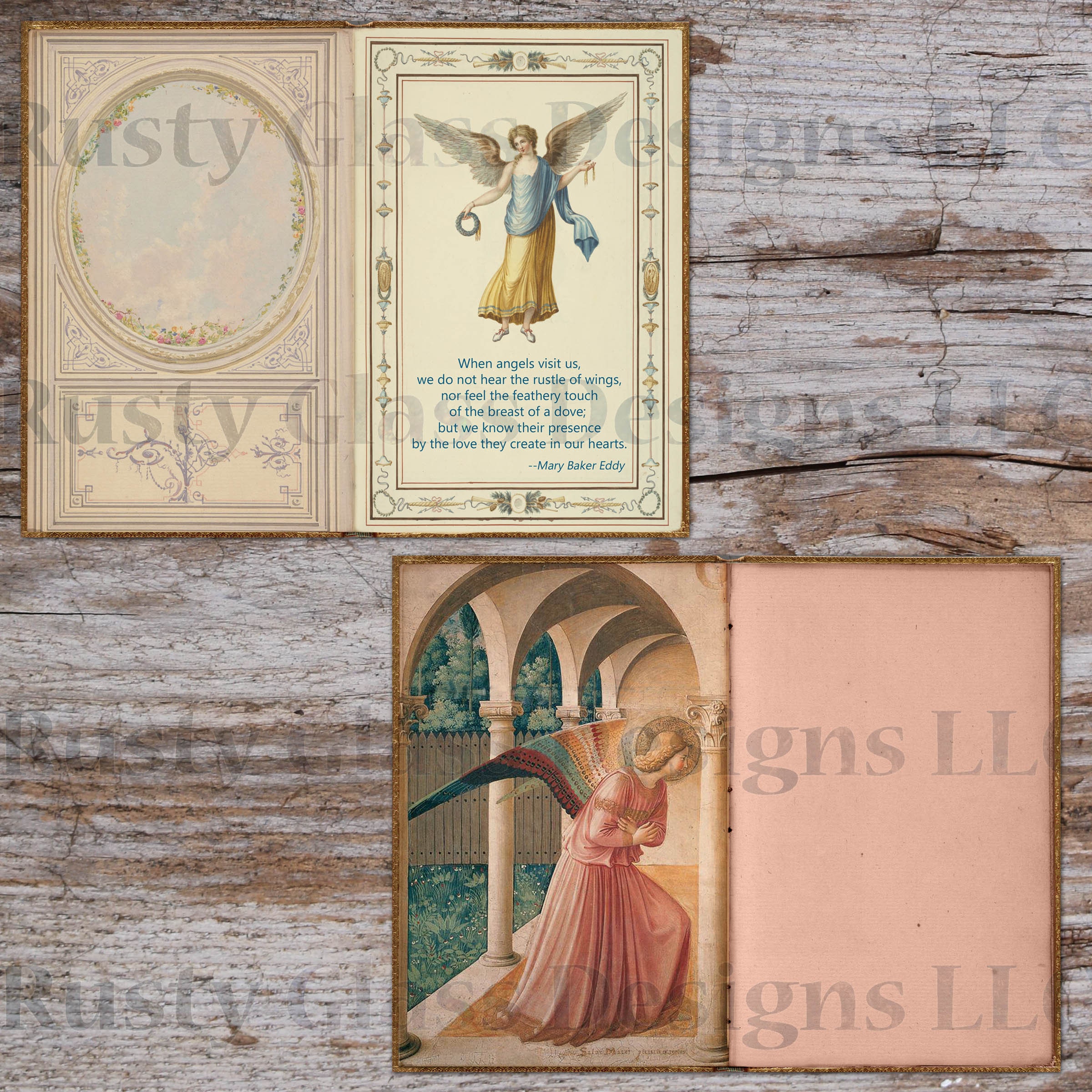 Vintage Angels Junk Journal Pages, Printable Antique Angels Themed ...