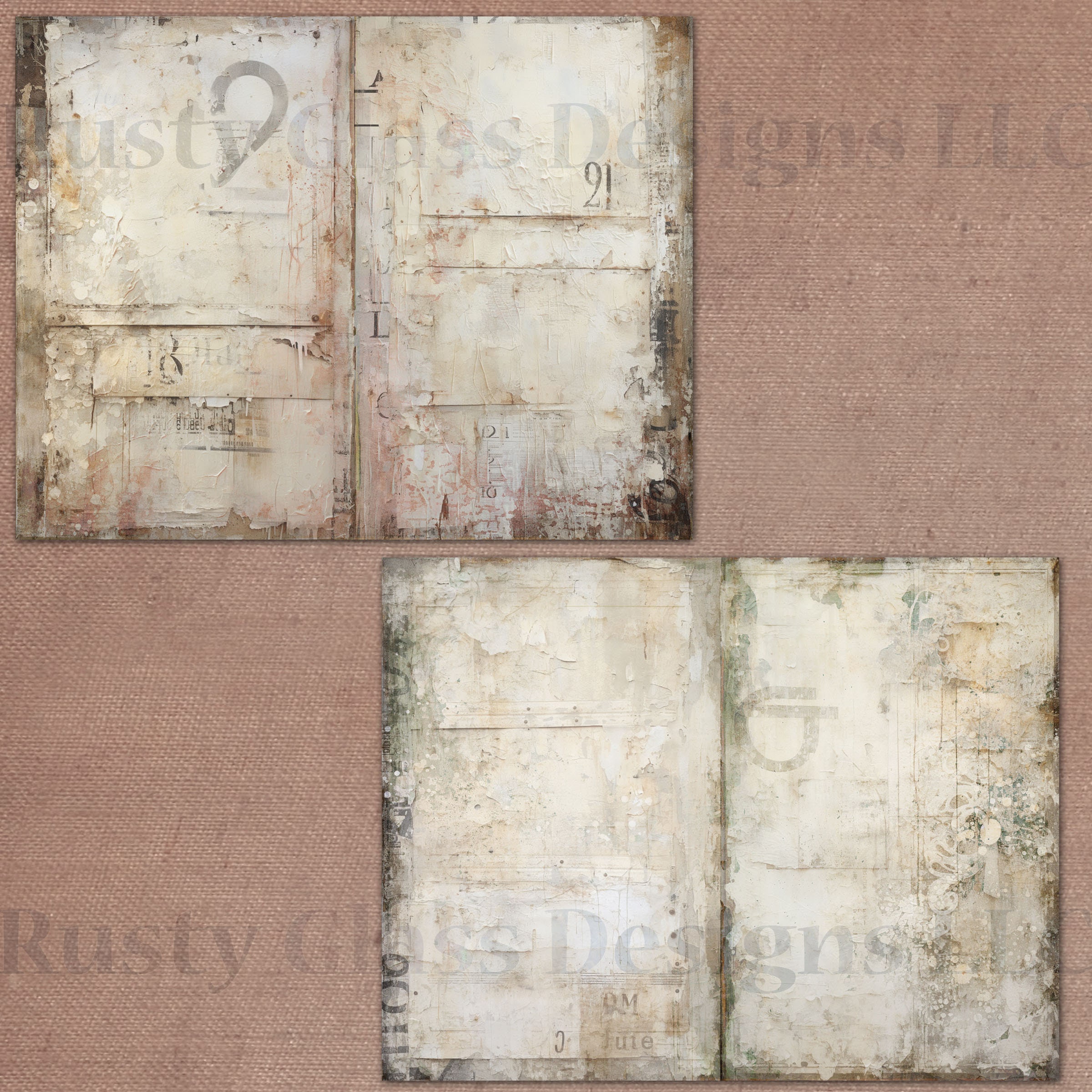 Abstract Text Journal Pages / Printable Junk Journal / White Neutral ...