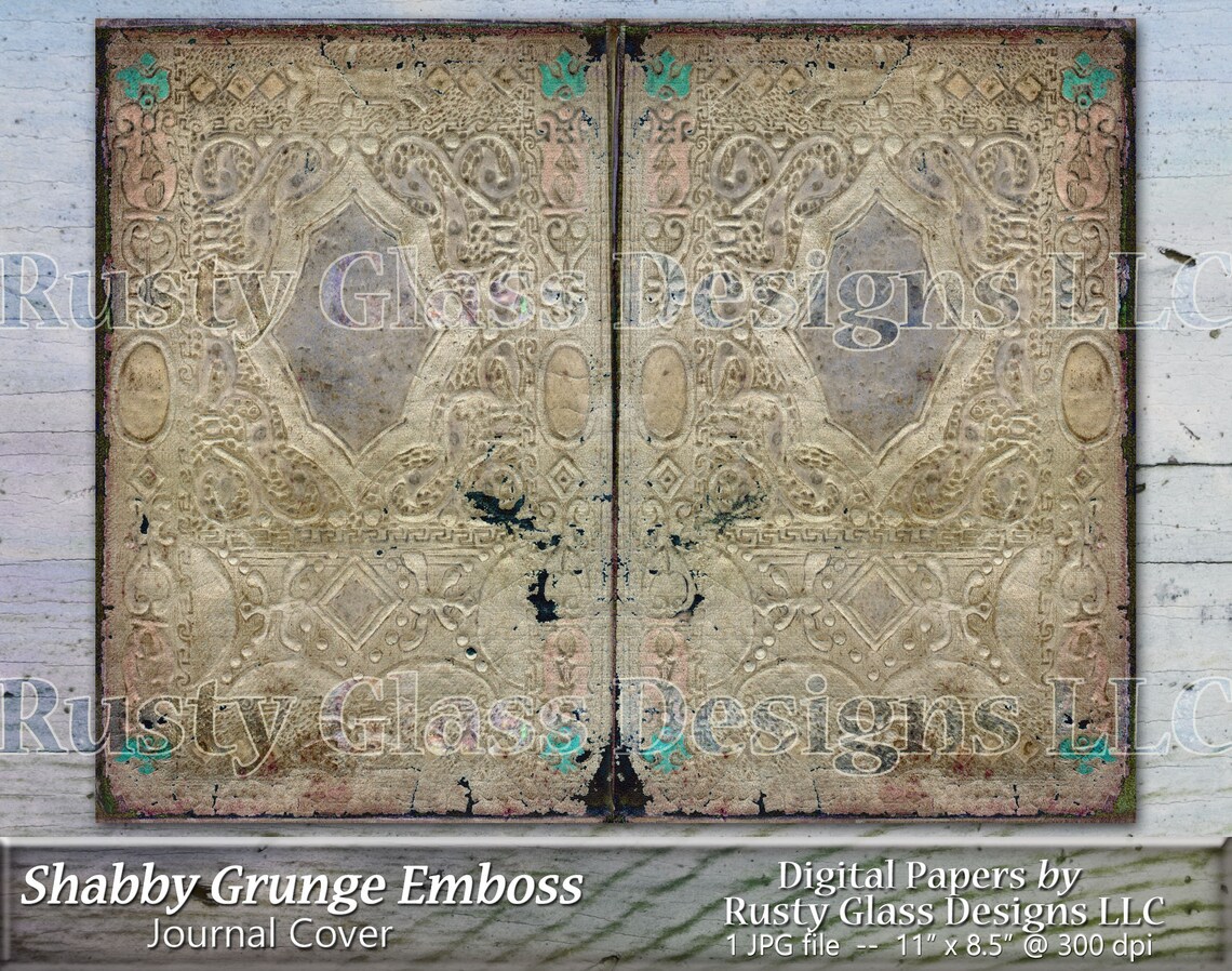 Grunge Journal Cover, Printable Junk Journal, Digital Journal Cover ...